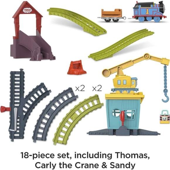 Toys | Motorized Toy Train Set Fix Em Up Friends With Carly The Crane ...